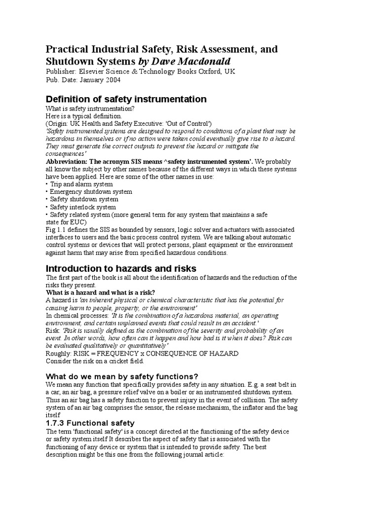 Practical Industrial Safety (PIS) | Download Free PDF | Hazards | Safety