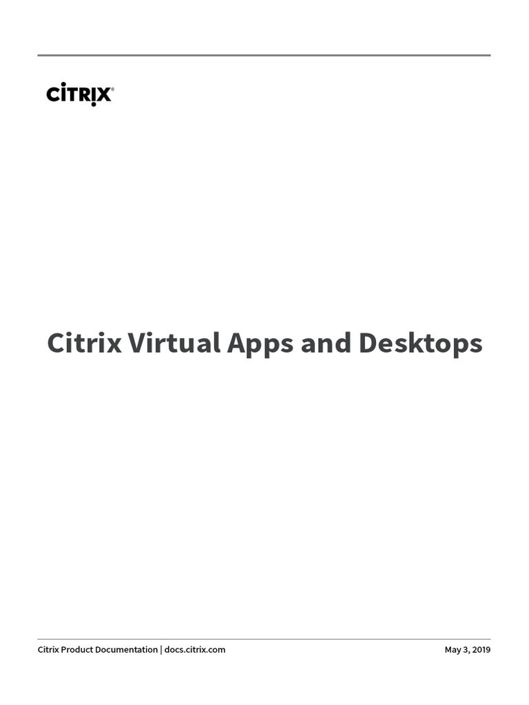 Citrix Virtual Apps and Desktops | PDF | Citrix Systems | Virtualization