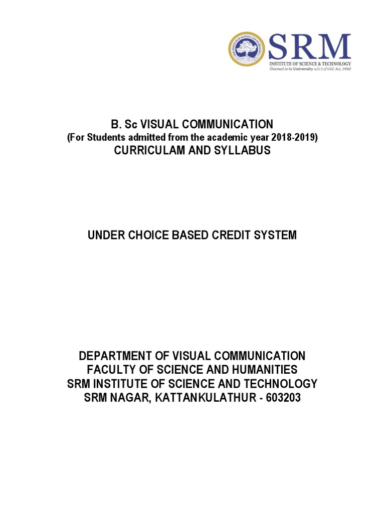 BSC Viscom Syllabus 2018 19 | PDF | Graphic Design | Curriculum