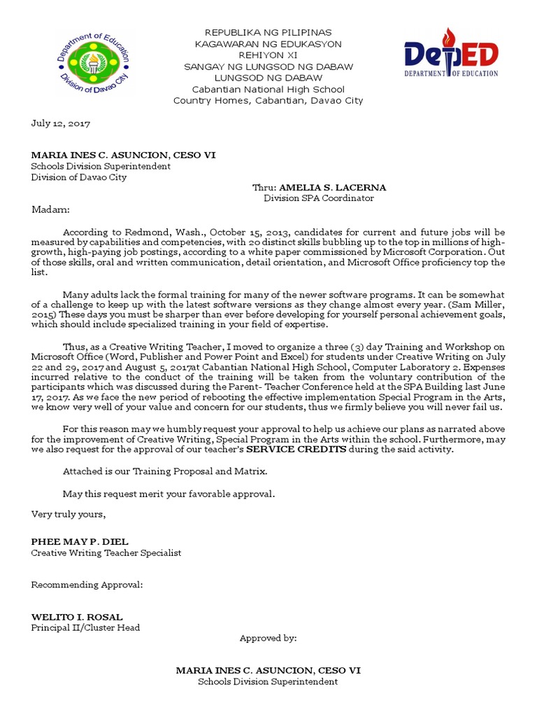 Letter SPA CW Training and Workshop | Download Free PDF | Behavior ...