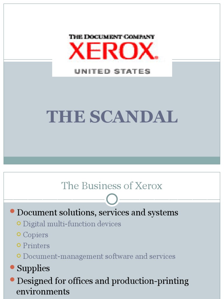 Xerox | PDF | Corporations | Economies