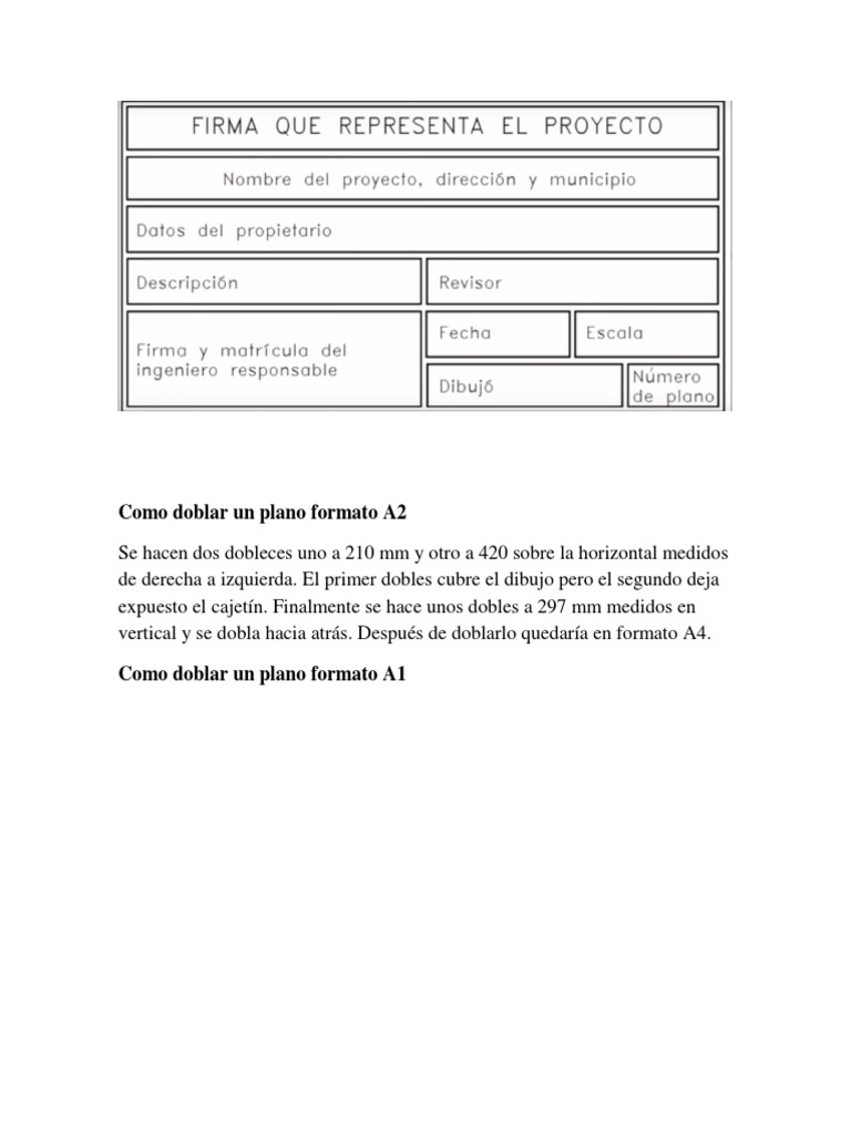 Como Doblar Un Plano Formato A2 | PDF