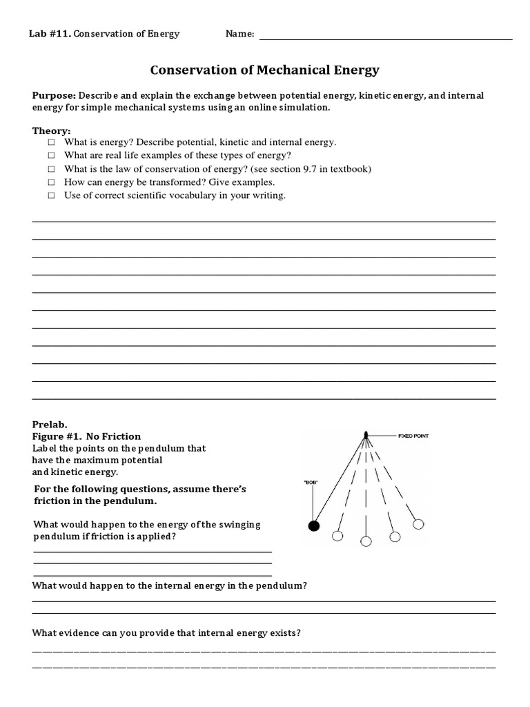 Lab - 11 PHET Energy Skate Park | Download Free PDF | Potential Energy ...