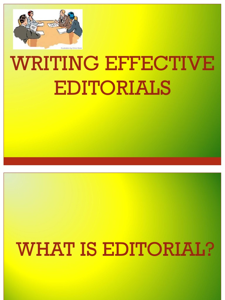 Writing Effective Editorials | PDF | Argument | Newspapers
