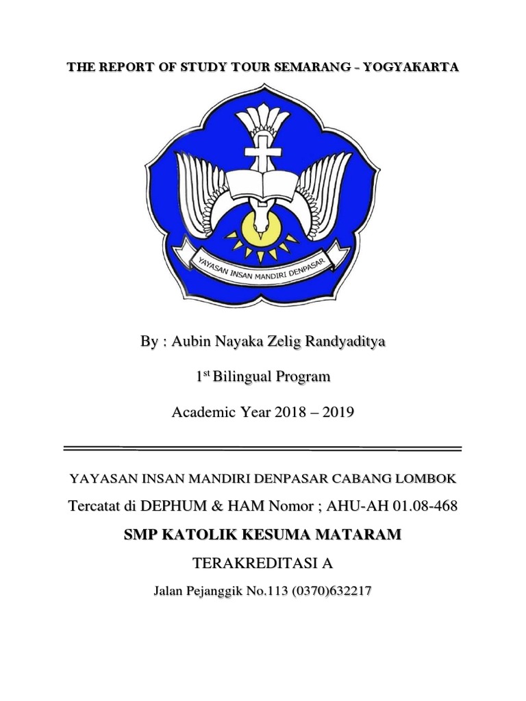 Contoh Laporan Study Tour | PDF