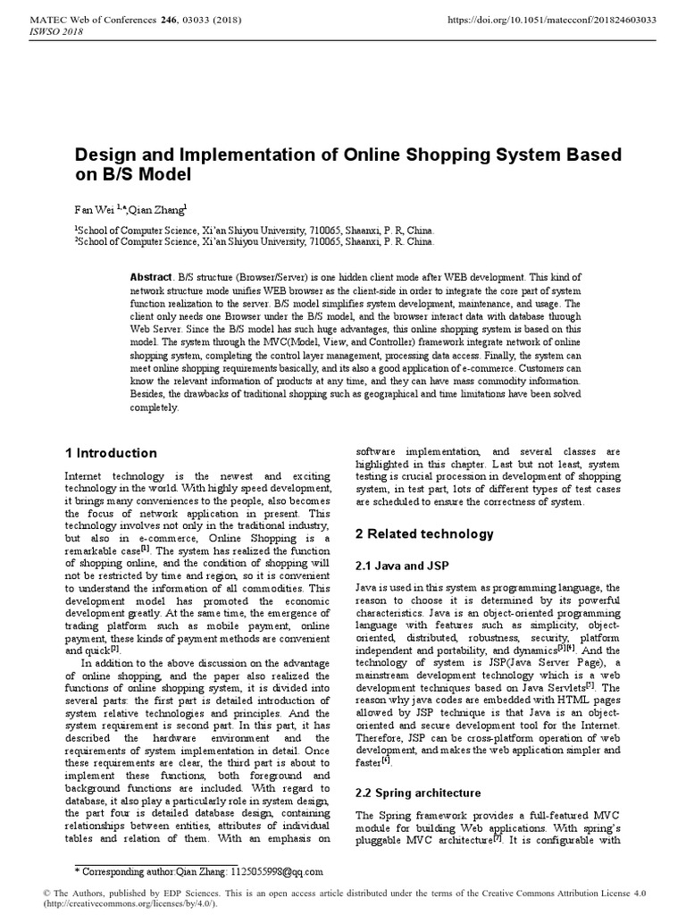 Design and Implementation of Online Shopping Syste | Download Free PDF ...