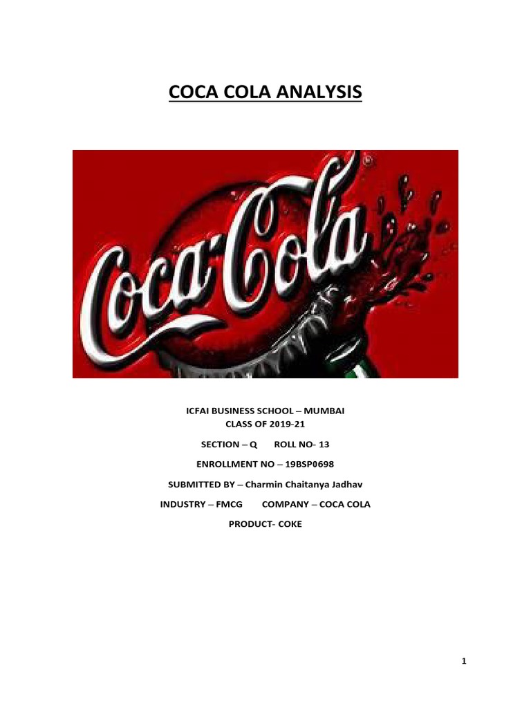Coca Cola Analysis | PDF | Coca Cola | The Coca Cola Company