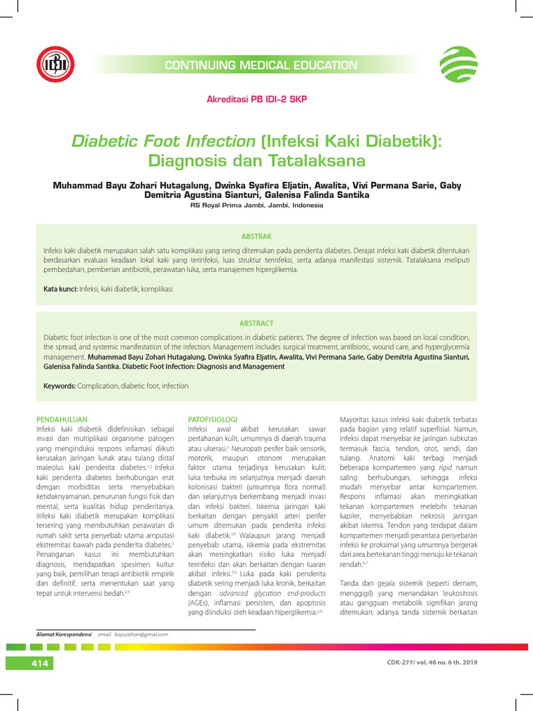 CME 277-Diabetic Foot Infection-Infeksi Kaki Diabetik-Diagnosis Dan ...