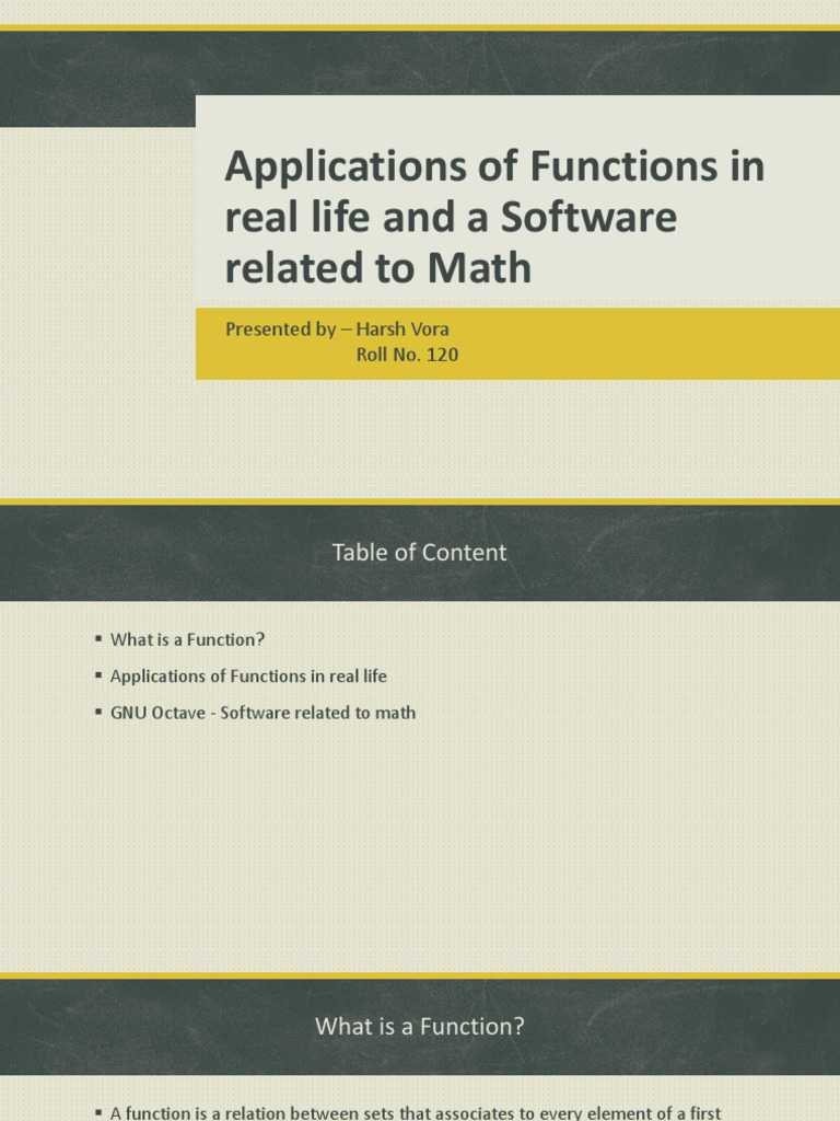 Real-Life Applications of Functions | PDF