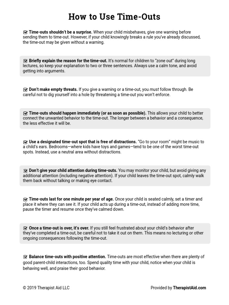 Effective Time-Out Strategies for Parents | PDF