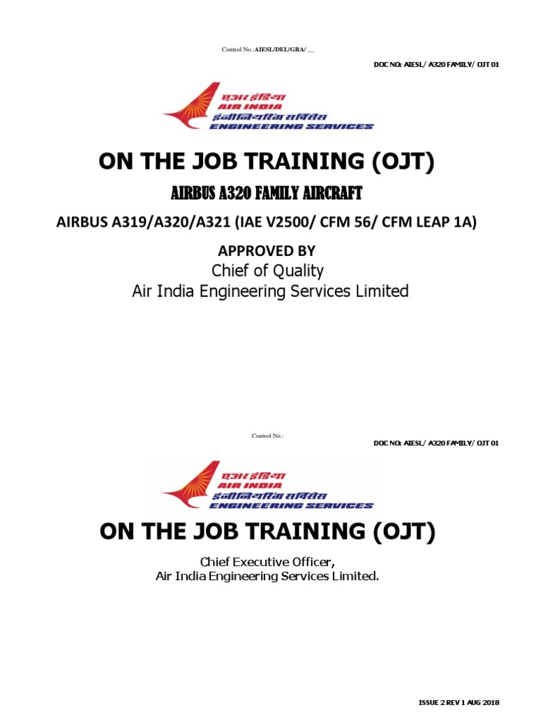 OJT - Logbook A320 B1 B2 DEL Issue 2 Rev 1 Aug 2018 | PDF | Aviation ...