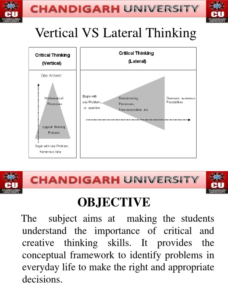 Lateral Vs Vertical Thinking-1 | PDF | Creativity | Reason