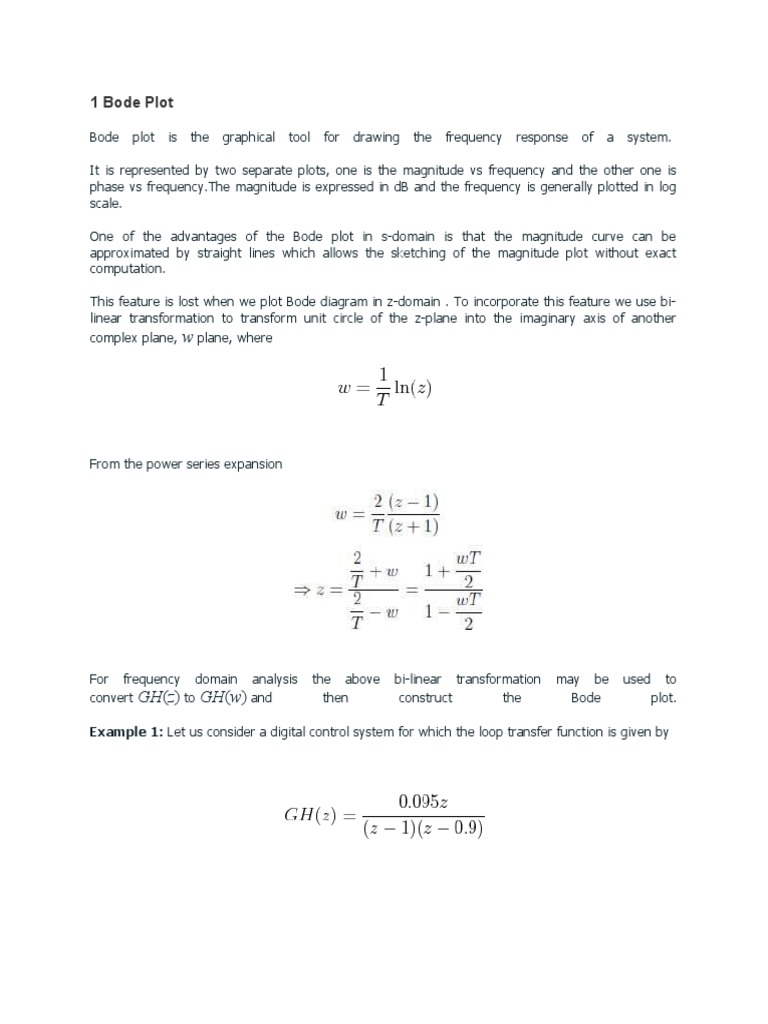 1 Bode Plot | PDF | Control Theory | Electrical Engineering