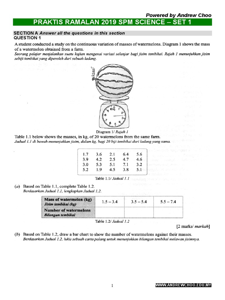 SPM 2025 Science Prediction Questions | PDF