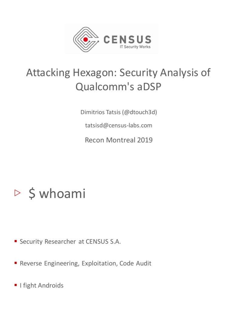 Attacking Hexagon Recon Montreal 2019 | PDF | Library (Computing) | Arm ...
