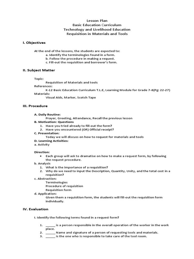 Lesson Plan Fixture | PDF | Lesson Plan | Curriculum