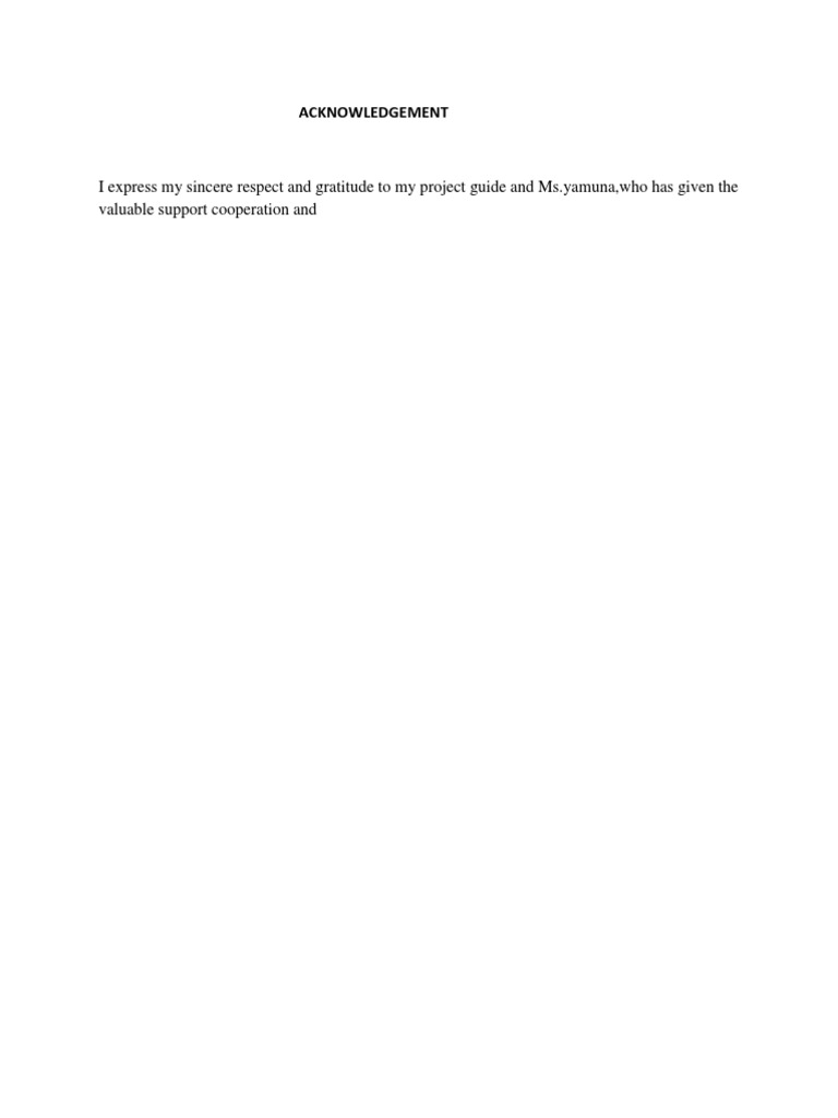 Acknowledgment of Project Support | PDF