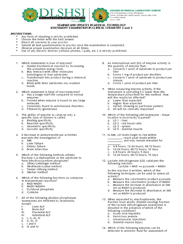Assessment Exam in Cc2and3 | Download Free PDF | Cortisol | Bicarbonate