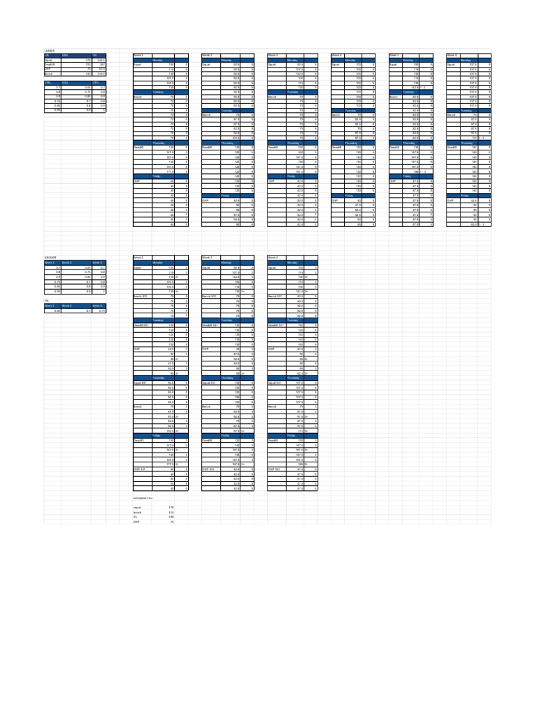 6-Week Strength Training Program | PDF | Weight Training | Physical ...