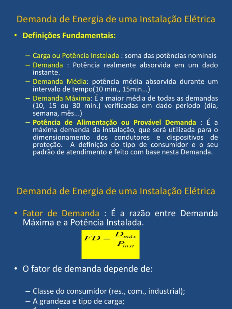 Cálculo de Demanda Elétrica Residencial | PDF | Potência (Física) | Demanda