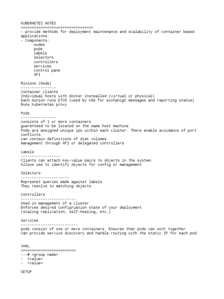 Kubernetes Notes | PDF | Areas Of Computer Science | Computer Networking