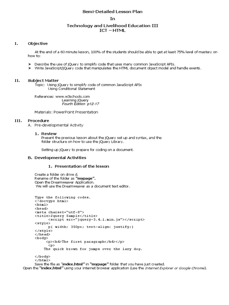 Sample DLP TVL Programming | PDF | J Query | Java Script Sample DLP TVL Programming | PDF | J Query | Java Script