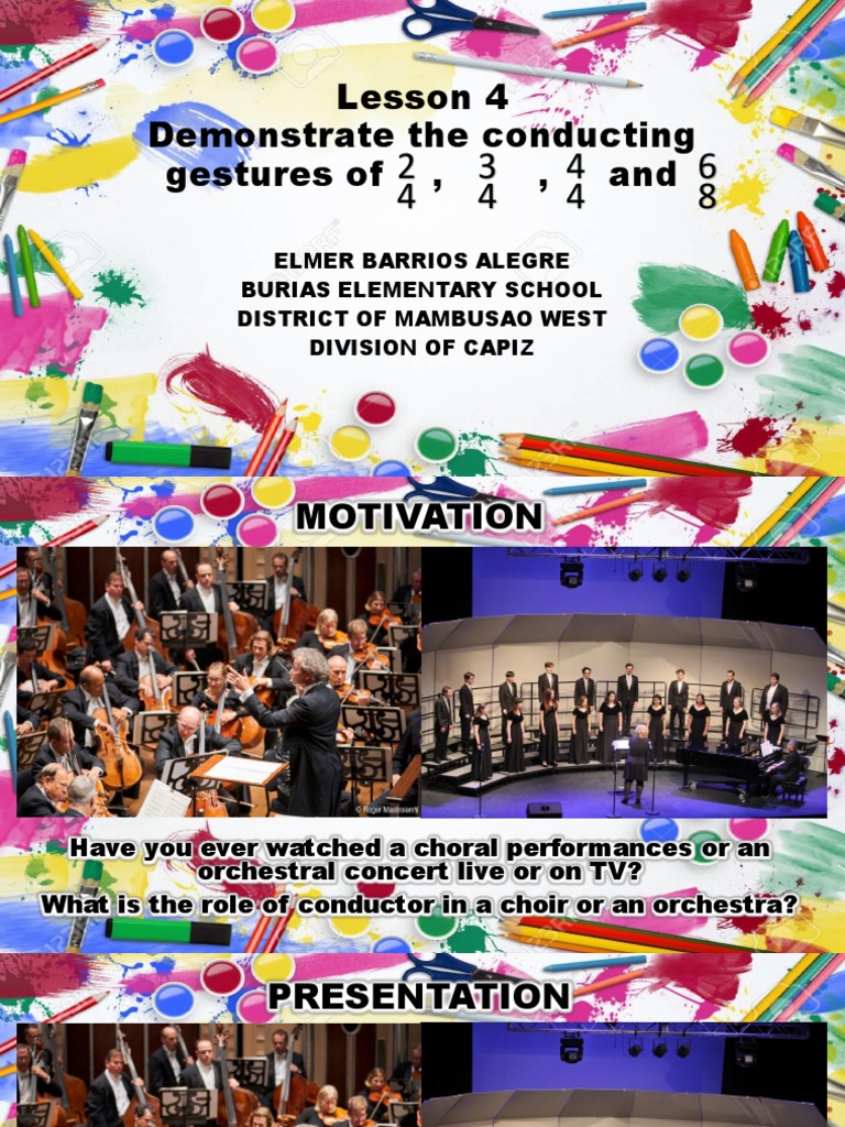 Lesson 4 Demonstrate The Conducting Gestures Of,, and | PDF ...