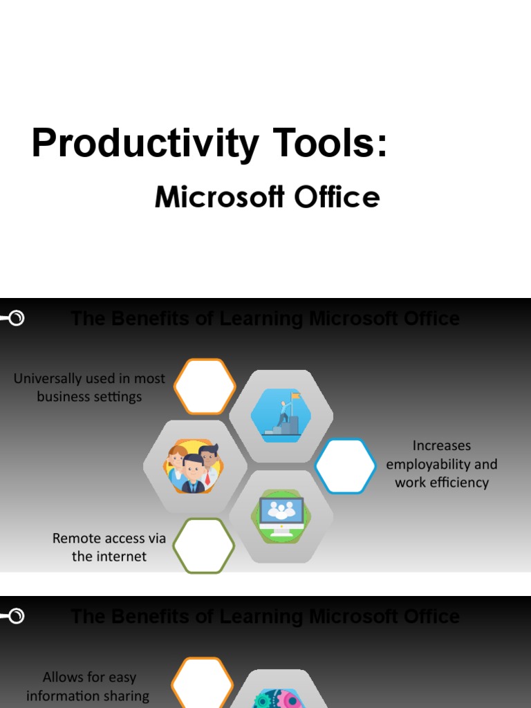Microsoft Office Productivity Tools Overview | PDF | Microsoft Word ...