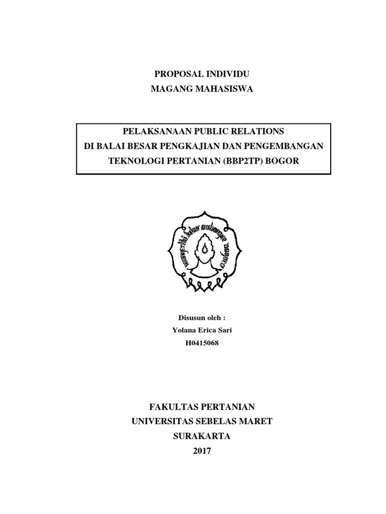 Proposal Magang | PDF