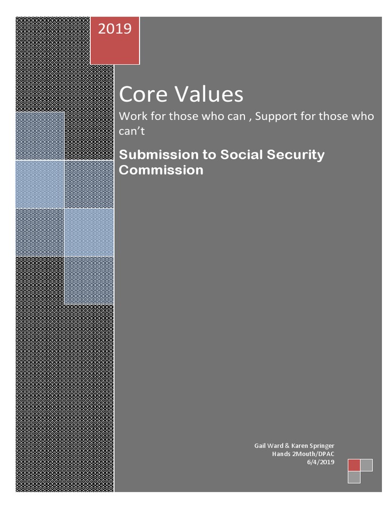 Core Values of Social Security Final Paper | PDF | Employment | Poverty