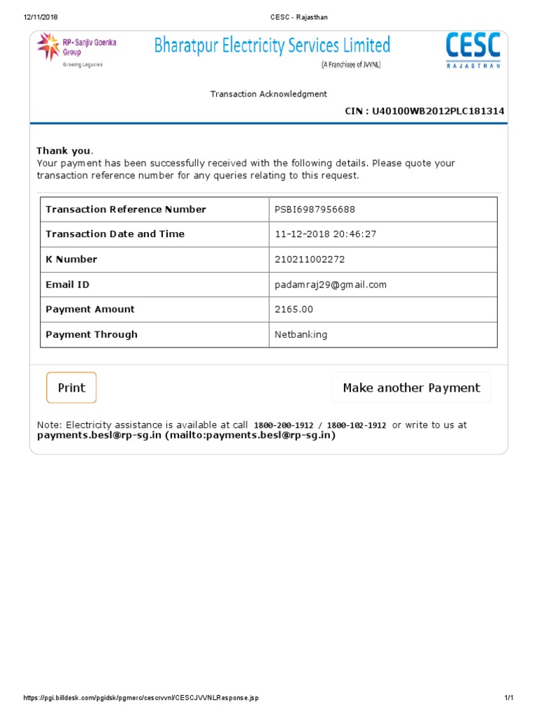 CESC - Rajasthan | PDF