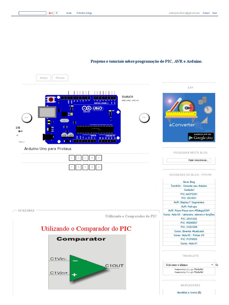 Utilizando o Comparador Do PIC-Microcontrolandos | PDF | Arduino ...