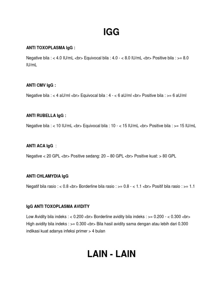 Nilai Normal Torch | PDF | Endocrinology | Drugs