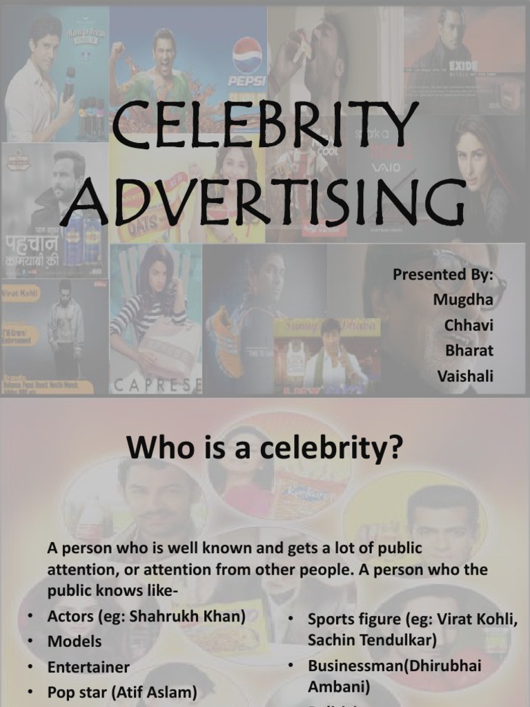 Celebrity Advertising | PDF | Brand | Celebrity