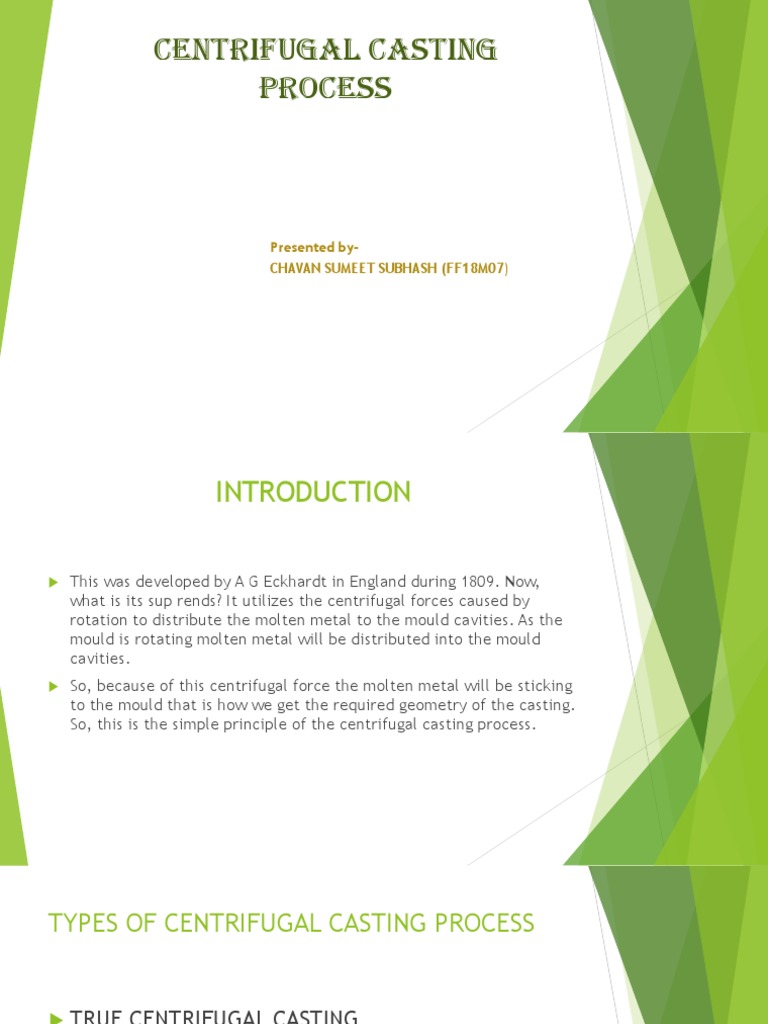 Centrigugal Casting Process | PDF | Casting (Metalworking) | Plastic