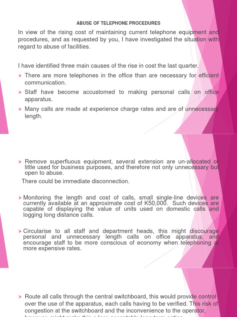 Abuse of Telephone Procedures | PDF