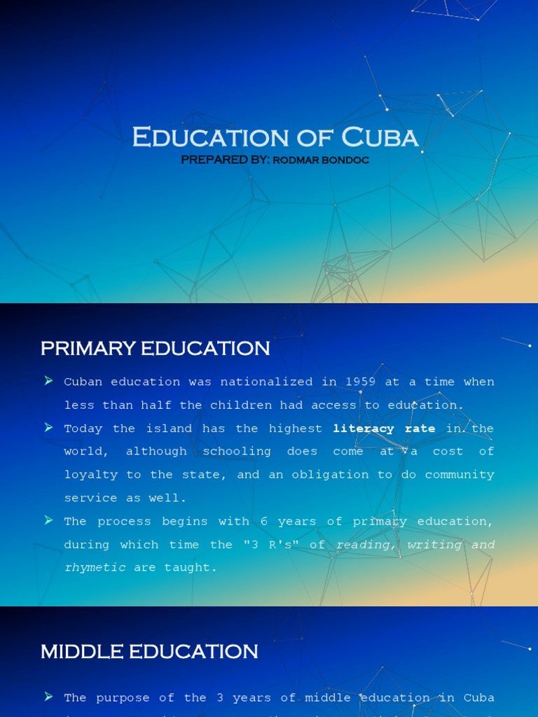 Cuban Education System Overview | PDF