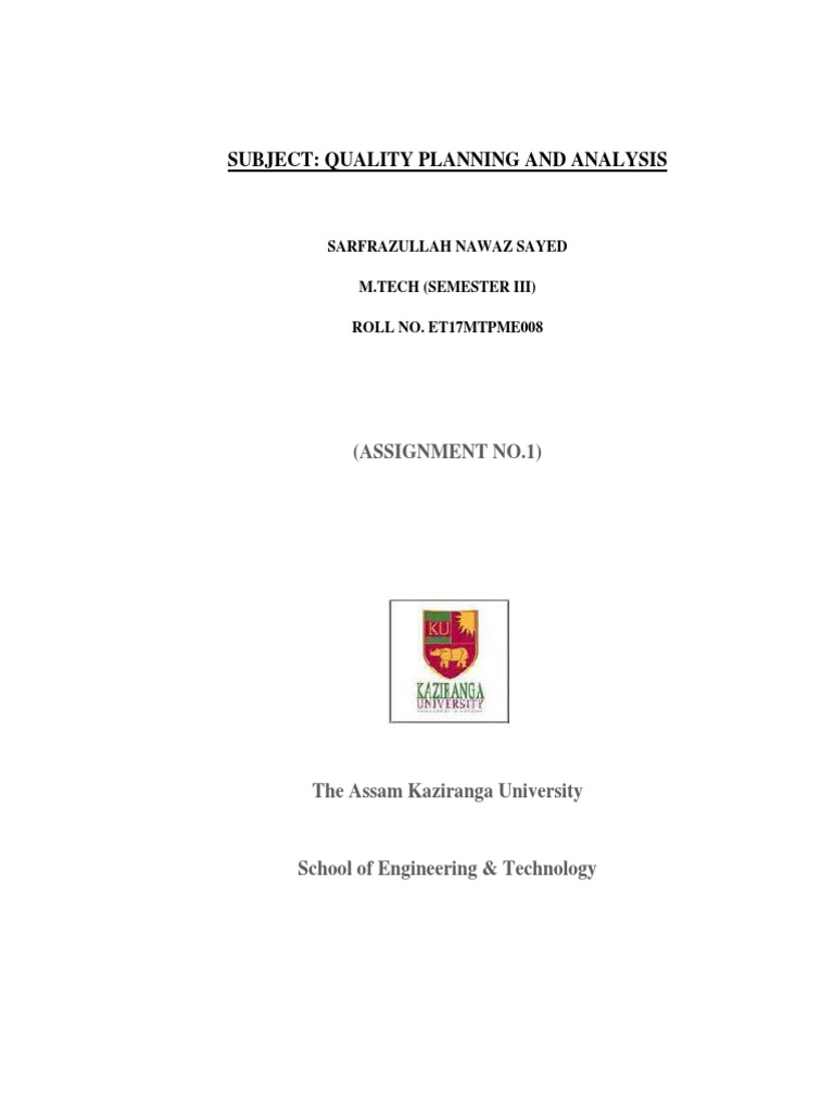Quality Planning: Steps & Analysis Guide | PDF | New Product ...