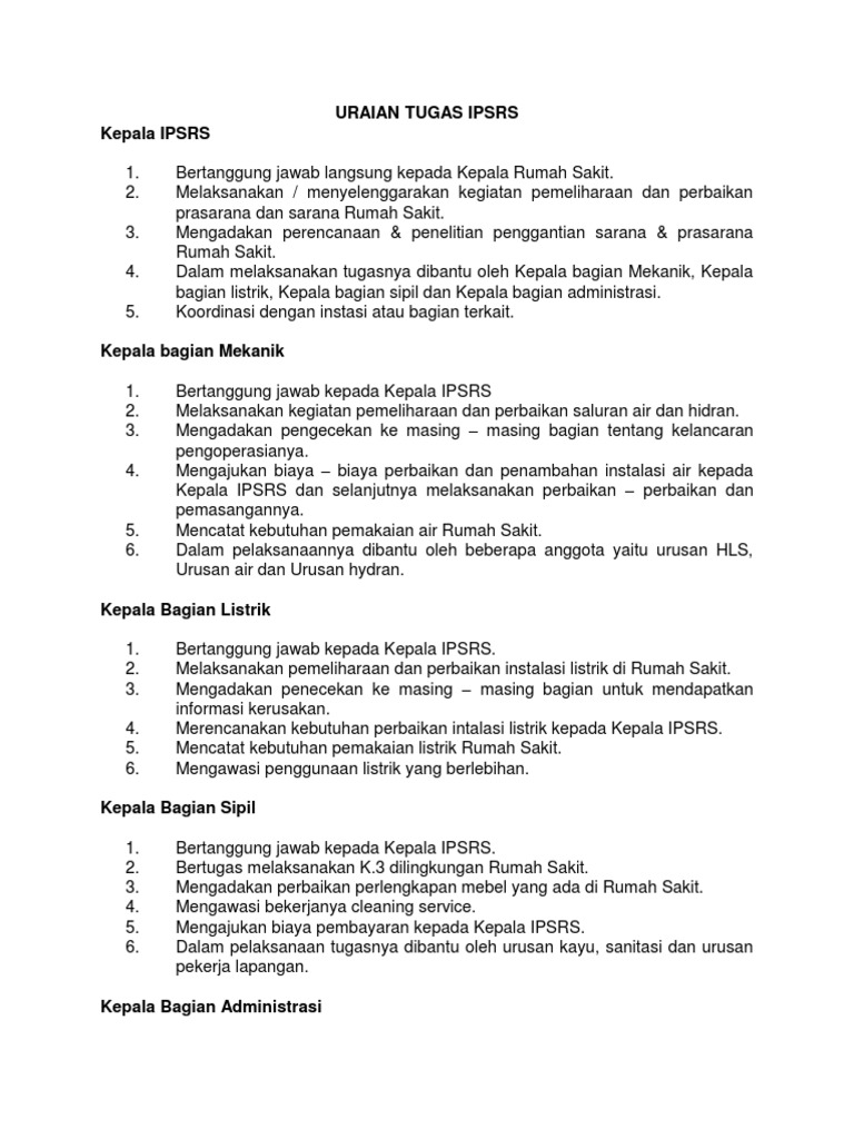 Uraian Tugas Ipsrs | PDF