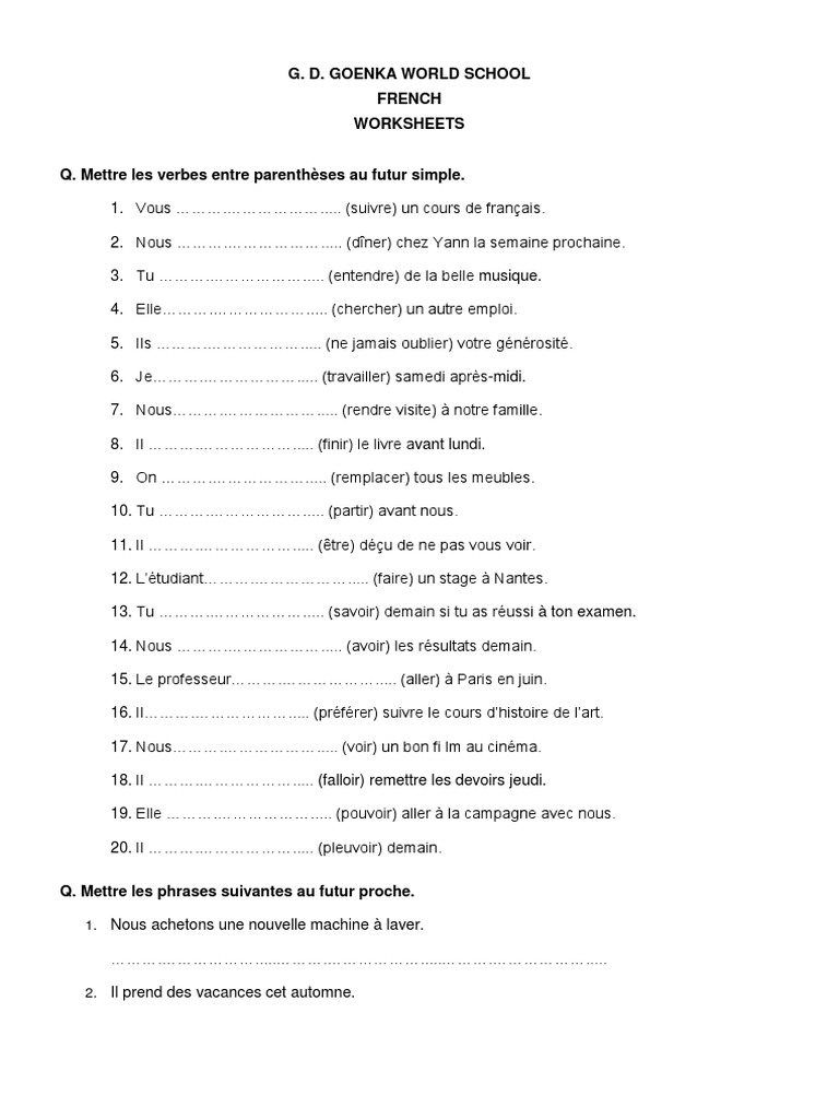 Grammar Worksheet | PDF | Nourritures