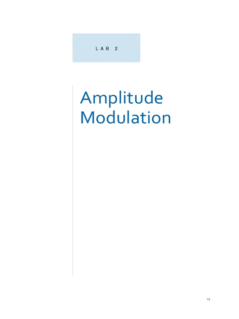 02 Amplitude Modulation PDF | Download Free PDF | Modulation | Detector ...