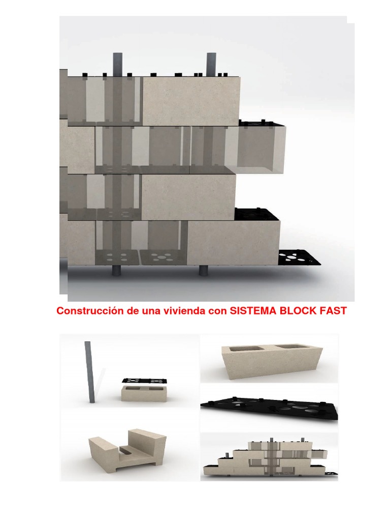 Pasos de Construccion Con Block Fast | PDF | Hormigón | Sectores Economicos