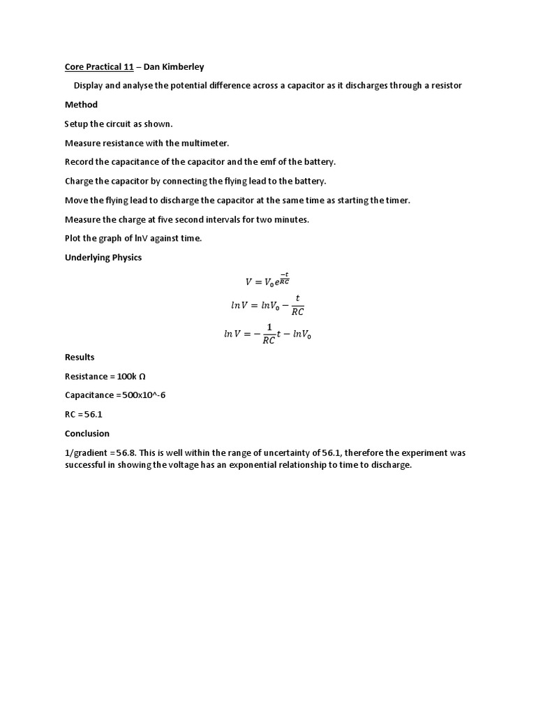 Core Practical 11 | PDF