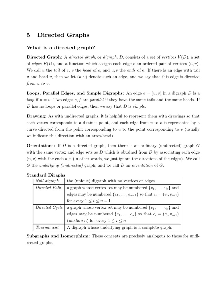 5 Directed Graphs: What Is A Directed Graph? | PDF | Theoretical Computer Science | Combinatorics