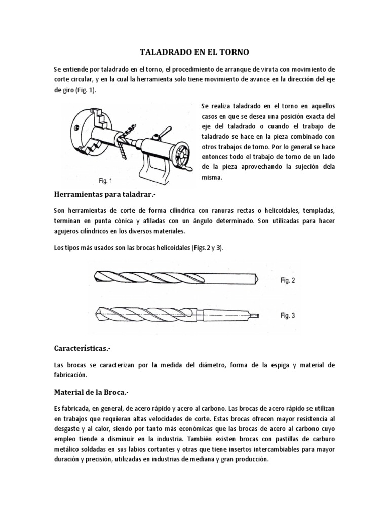 Taladrado En El Torno: Herramientas para taladrar. | Perforar | Acero