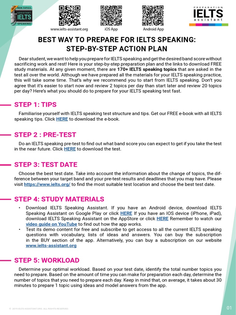 IELTS Speaking Preparation Plan | PDF | Ios | International English ...
