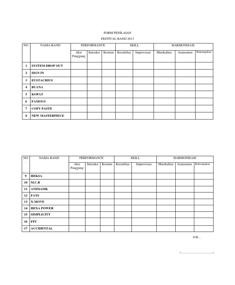 Form Penilaian | PDF