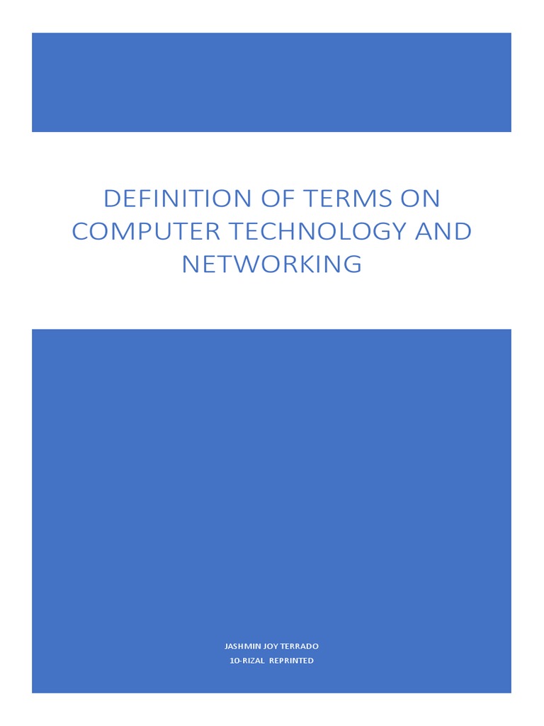Computer Networking Basic Terms | PDF | Internet Protocol Suite | Osi Model