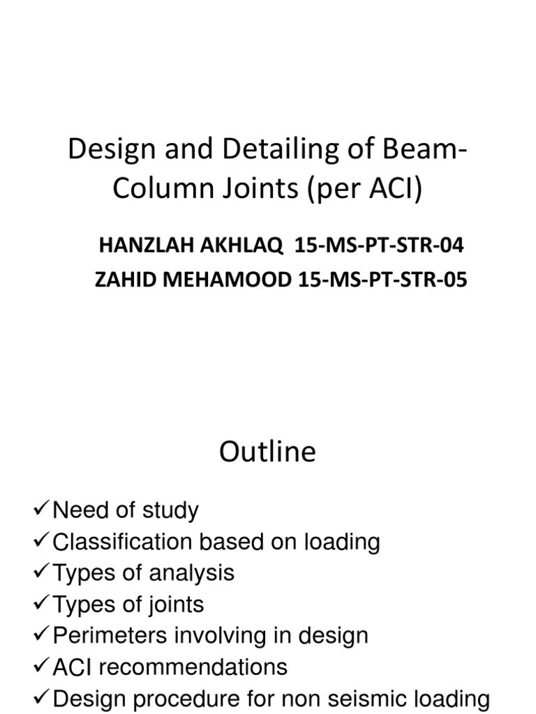 Joint Design | Download Free PDF | Beam (Structure) | Column