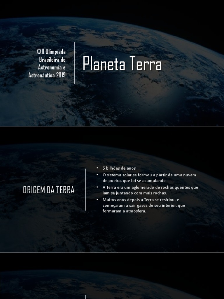 Slides Planeta Terra | PDF | Terra | Geociências
